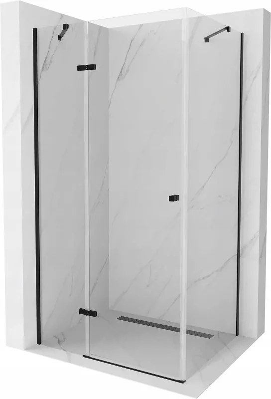 Mexen Roma sprchový kout 100x120cm, 6mm sklo, černý profil-čiré sklo, 854-100-120-70-00