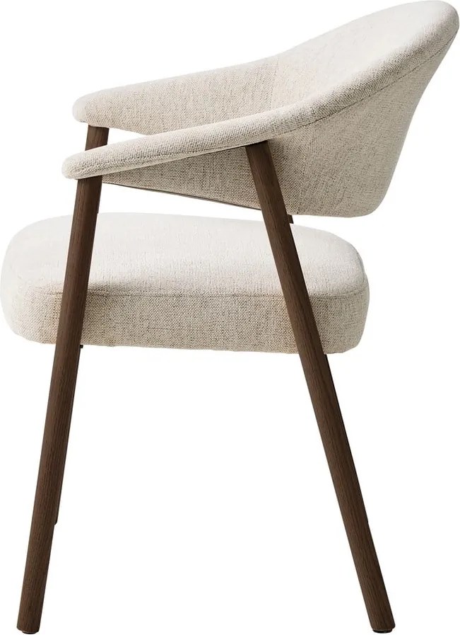 Krémová jídelní křesla v sadě 2 ks s područkami z dubového dřeva Elk – Unique Furniture