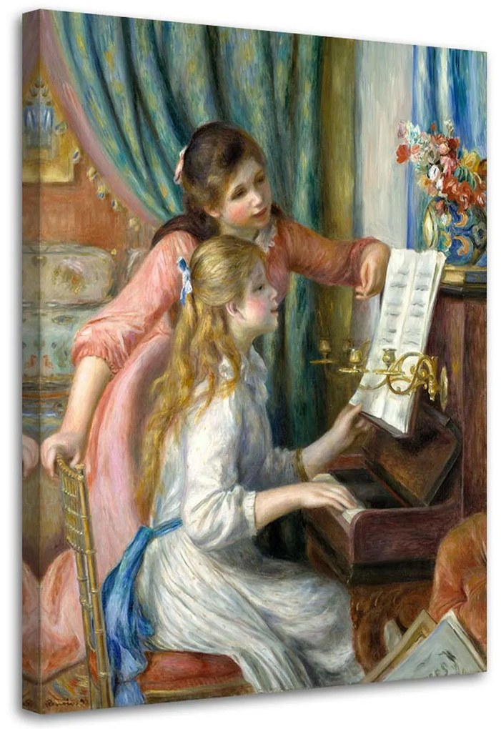 Gario Obraz na plátně Dívky u klavíru - Pierre Auguste Renoir, reprodukce Rozměry: 40 x 60 cm