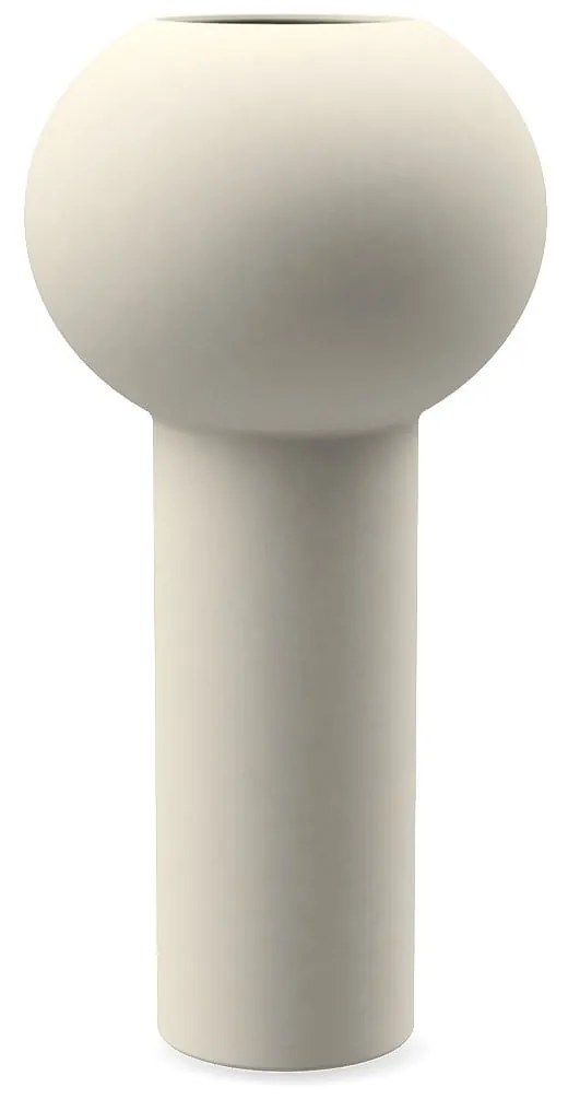 COOEE Design Keramická váza Pillar Shell 24 cm, krémová barva, keramika