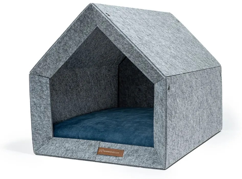 Rexproduct Vysoce odolná bouda PETHOME s měkkou matrací SVĚTLE ŠEDÁ do interiéru Zvolte barvu: Světle šedá, Zvolte rozměr: S
