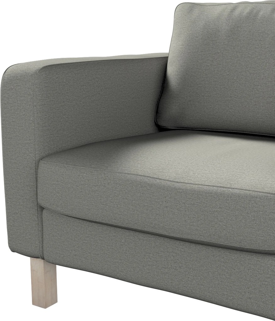 Potah na křeslo IKEA Karlstad, krátký barva šedá látka pletený vzor