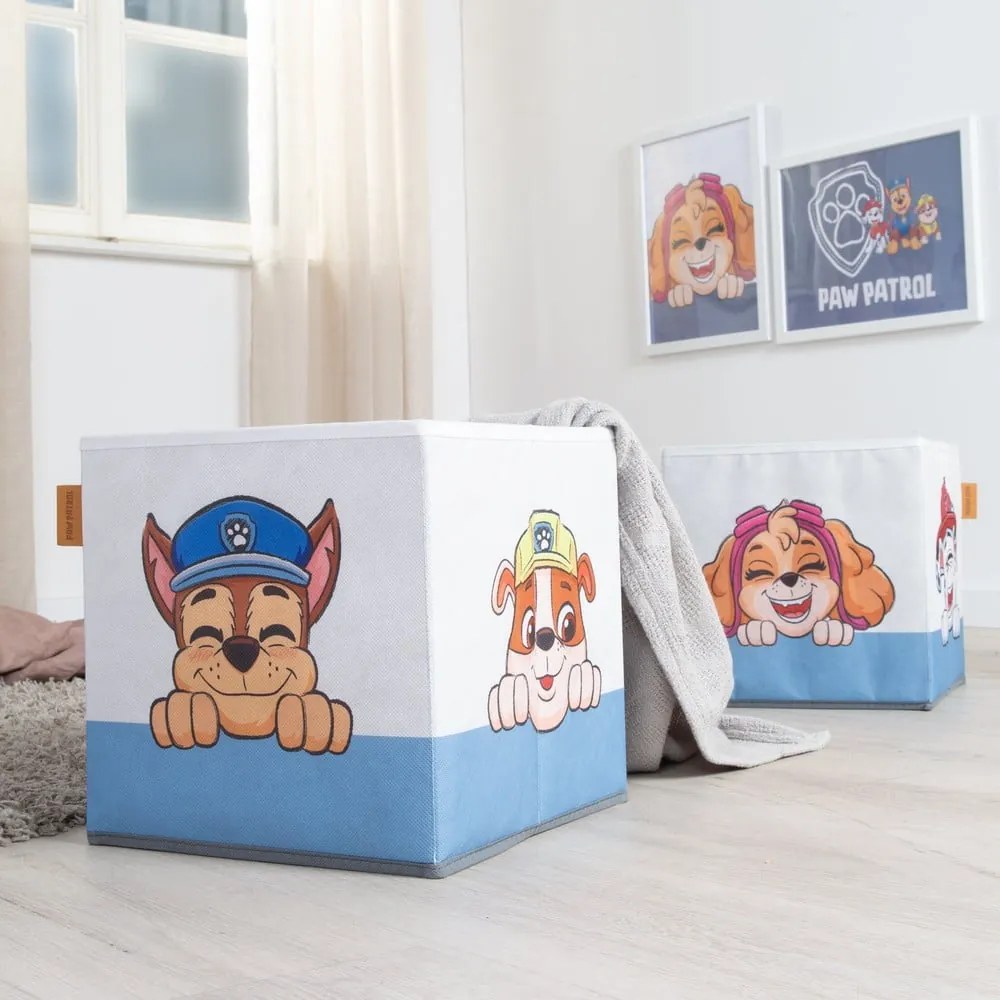 Látkové dětské organizéry na hračky v sadě 2 ks 27x27x27 cm Paw Patrol – Roba