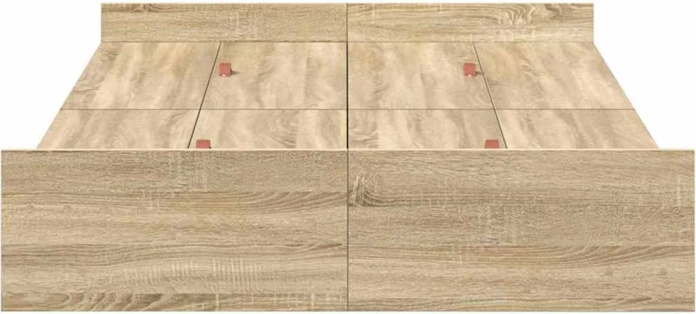 Rám postele s úložným prostorem s čelo Sonoma dub 120 x 190 cm 3335327
