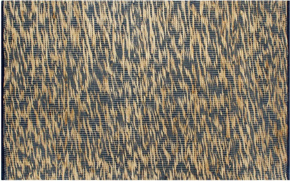 Ručně vyráběný koberec juta - modrý a přírodní | 80x160 cm