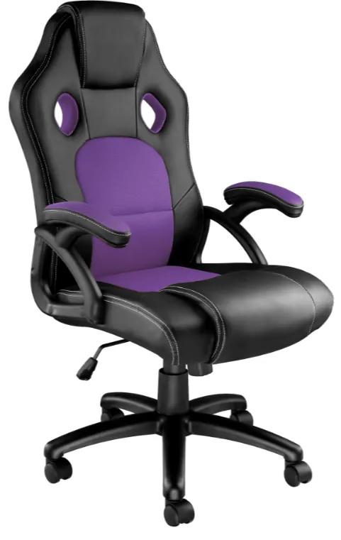 Tectake Kancelářská židle Tyson černá/fialová