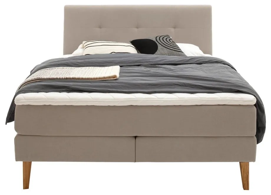 Béžová boxspring postel 160x200 cm Stockholm – Meise Möbel