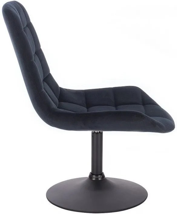 LuxuryForm DESIGN Otočná židle PARIS VELUR na černém talíři - černá