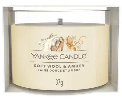 Yankee Candle Votivní svíčka ve skle Soft Wool & Amber, 37g