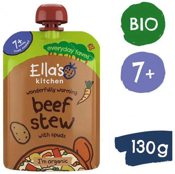 Ella's Kitchen BIO Dušené hovězí maso s bramborami (130 g)