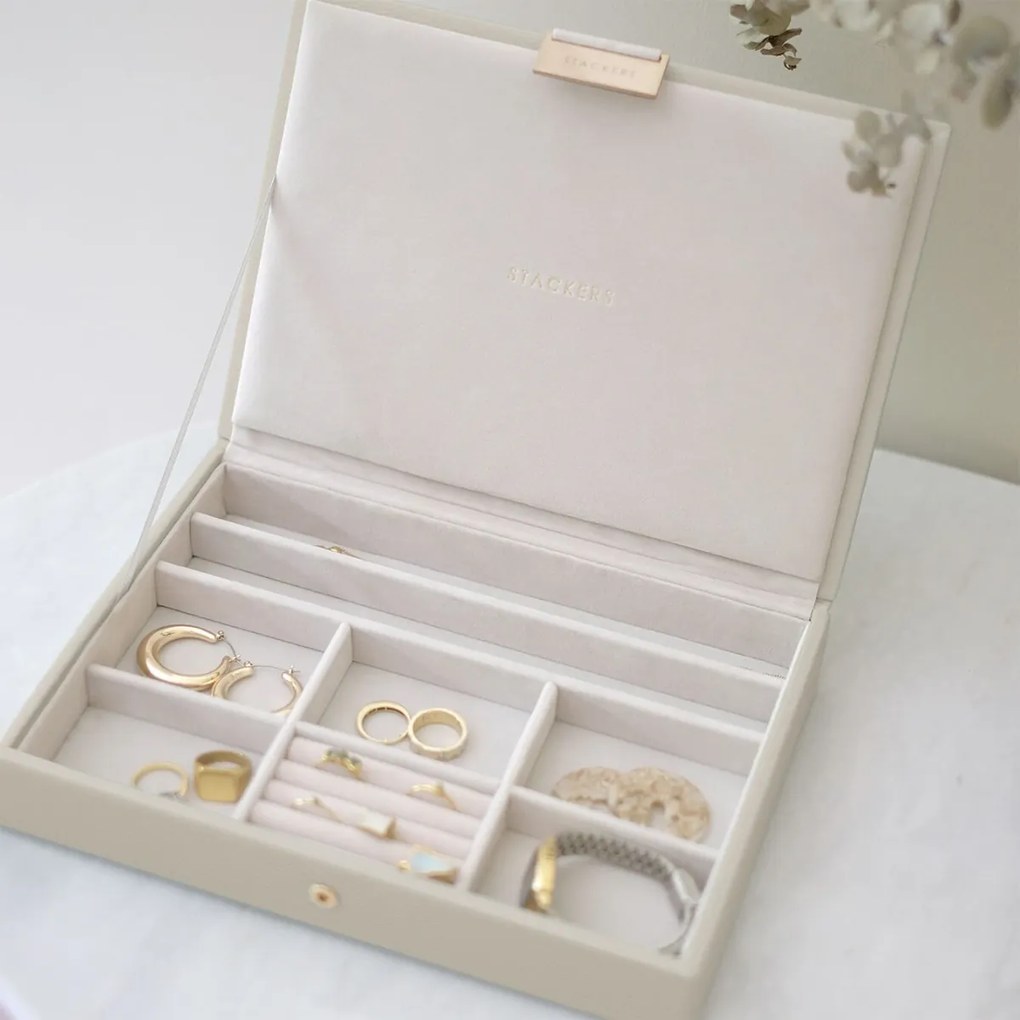Krabička na šperky Stackers s poklicí classic šedo-růžová