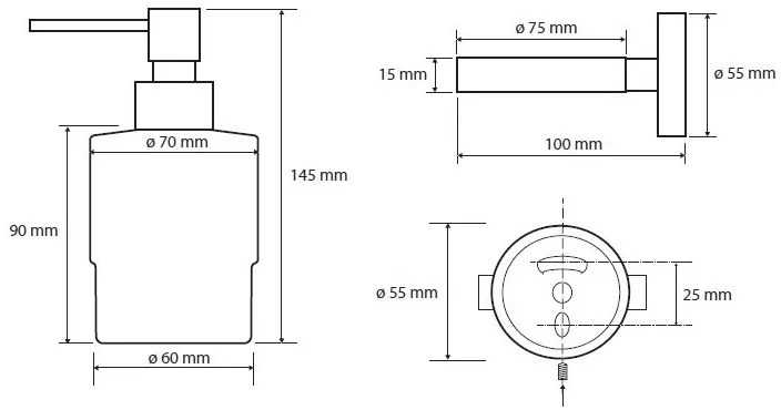 HOPA Dávkovač tekutého mýdla, 200 ml Barva - Nerez KDBE104109115