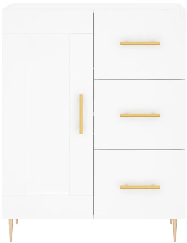 Skříň highboard bílá 69,5 x 34 x 180 cm kompozitní dřevo - Default Title