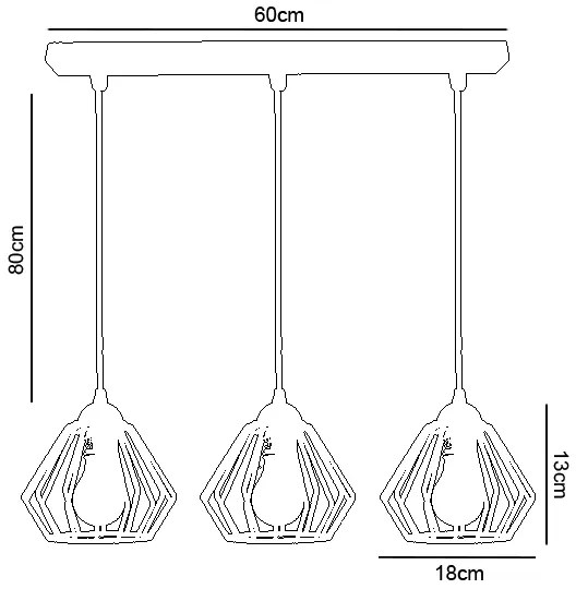 Lustr na lanku CEED 3xE27/60W/230V bílá