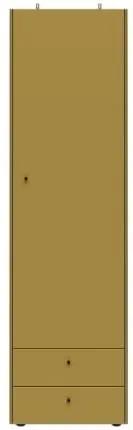 Šatní skříň Germania 2408 MONTEO 196 cm, olivově žlutá