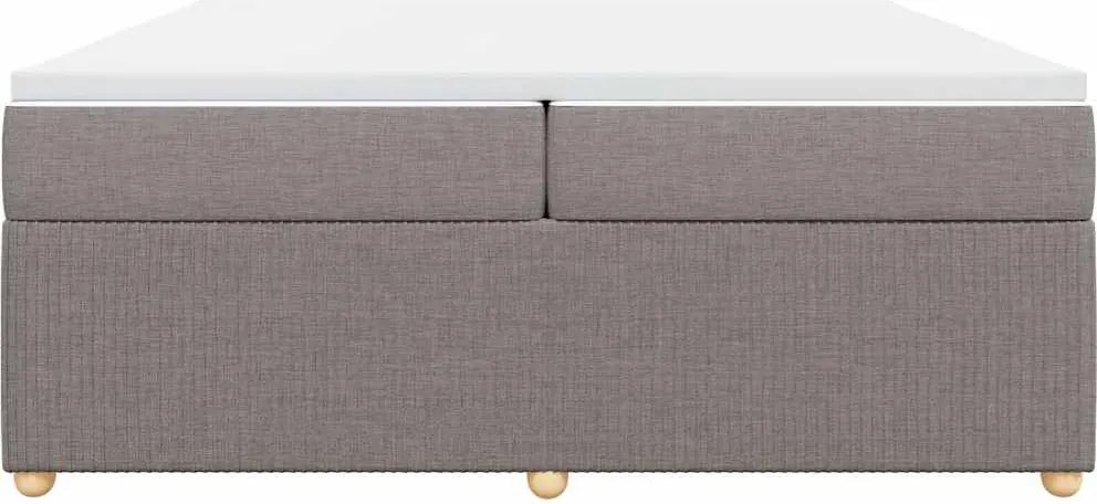 Box spring postel s matrací taupe 200x200 cm textil 3285599
