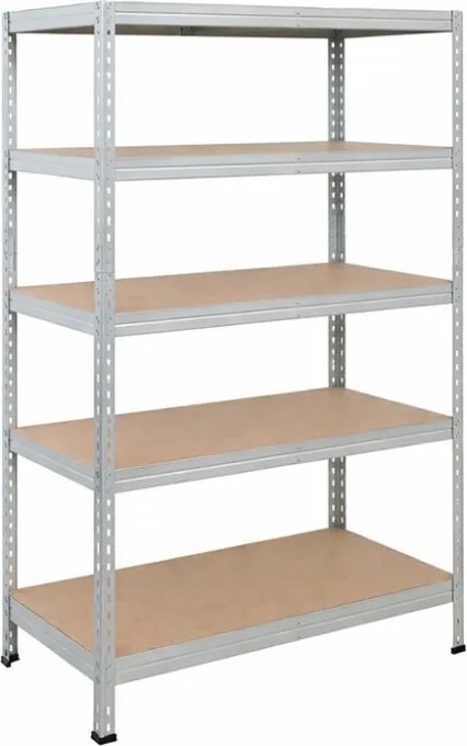 Akce 3x Regál 183x90x40 cm zinkovaný 5-policový, nosnost 100 kg, RIVET
