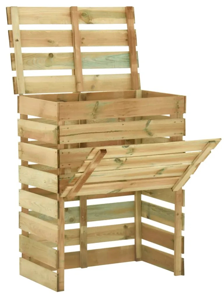 Laťkový zahradní kompostér 80x50x100 cm impregnovaná borovice 316062
