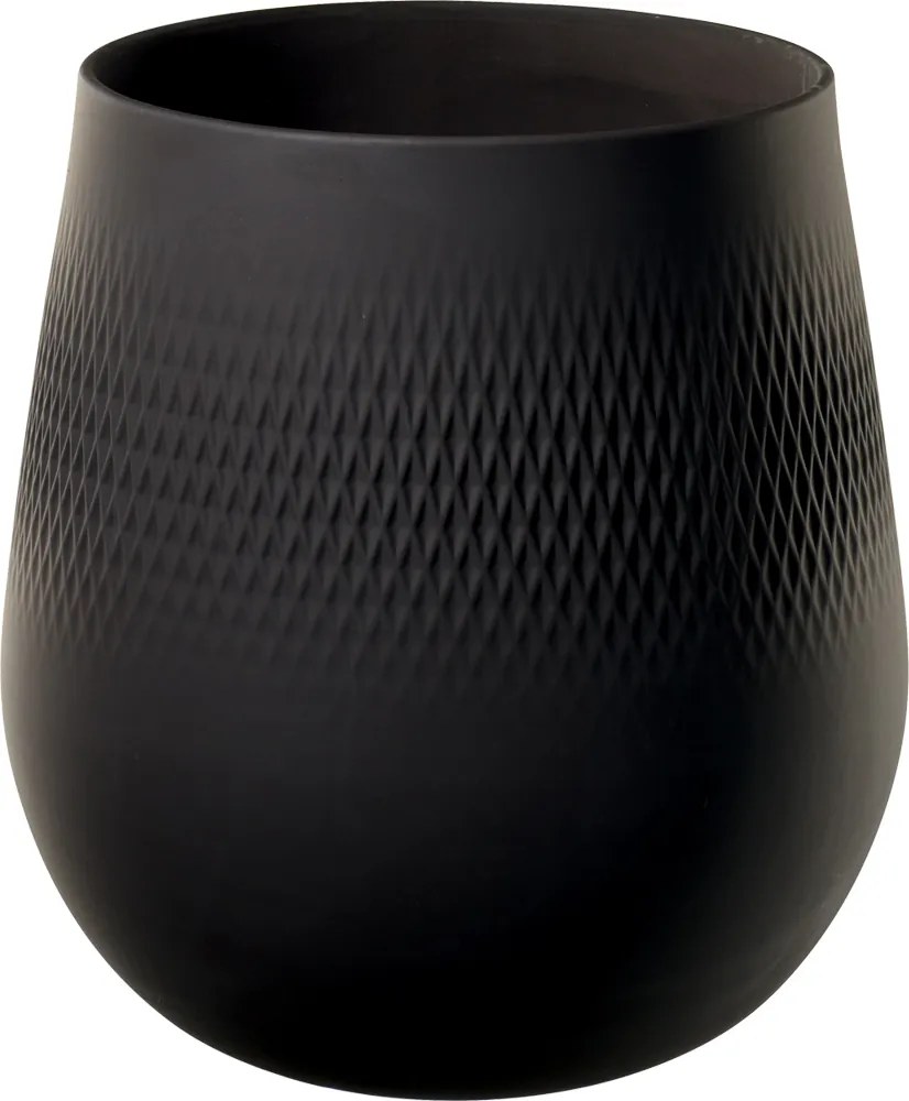 Villeroy&Boch Villeroy & Boch Manufacture Collier Noir váza Carré, velká 20,8 cm, 5,5 l