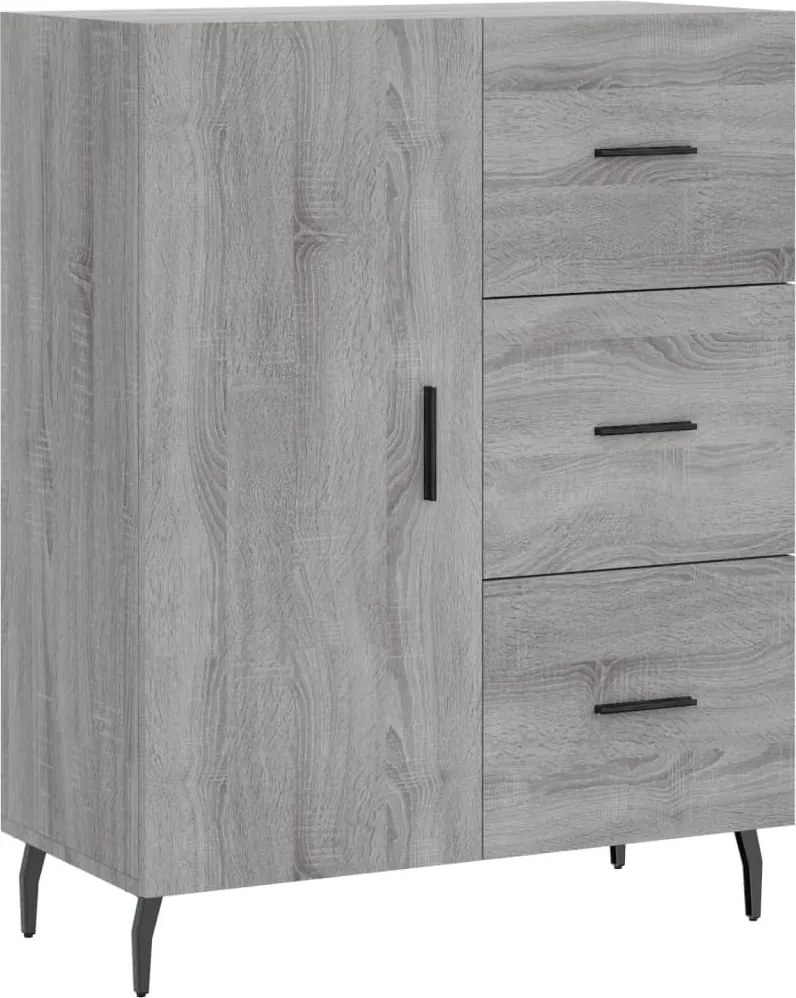 Skříň highboard šedá sonoma 69,5 x 34 x 180 cm kompozitní dřevo 3195921