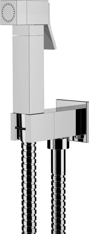Sapho, Nástěnný ventil s ruční bidetovou sprškou a bezpečnostní pojistkou,hranatý,chrom, DB108