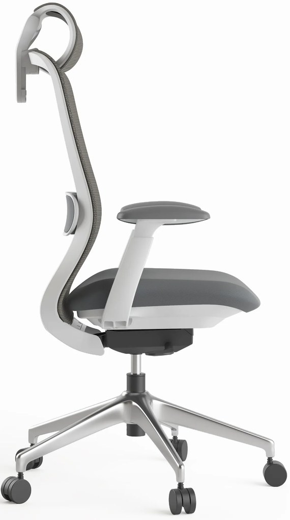 MERCURY Ergonomická kancelářská židle UNO - světle šedá síťovina