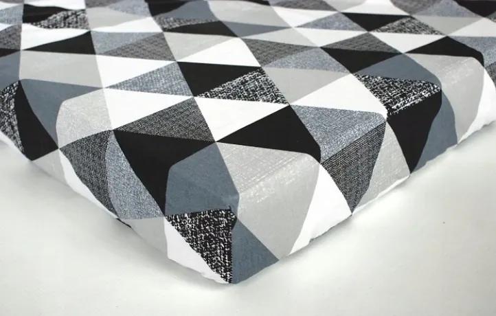 Nadia Dětské bavlněné prostěradlo 200x120cm různé vzory Barva: Hvězdičky šedé v bílé