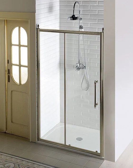 GELCO - ANTIQUE sprchové dveře posuvné,1400mm, ČIRÉ sklo, bronz GQ4214C