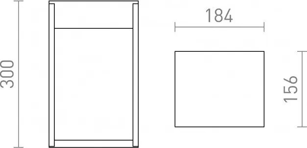 RED R14174 KING 30 stojanová antracitová 230V R7s 78mm 7W IP65 - RED - DESIGN RENDL