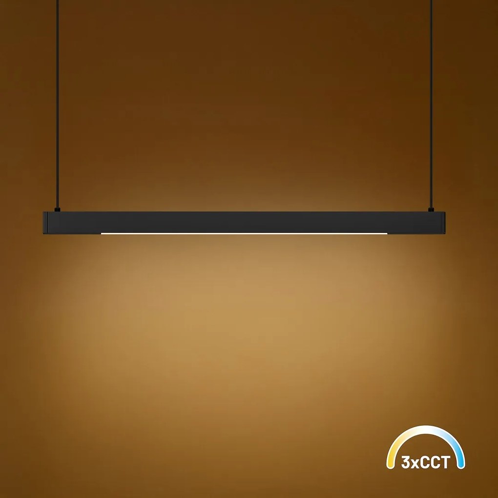 Závěsné LED svítidlo Linea, 1x LED 36w, 3000-5700k, 3CCT, b