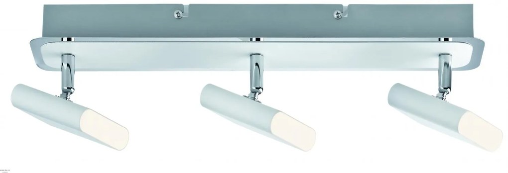 Paulmann 66636 Launcher, spotové svítidlo, 3x4,5W LED 3000K, bílá/chrom, délka 28cm