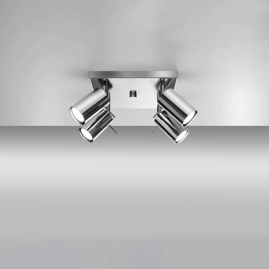 Sollux Lighting Stropní svítidlo RING 4 chrom