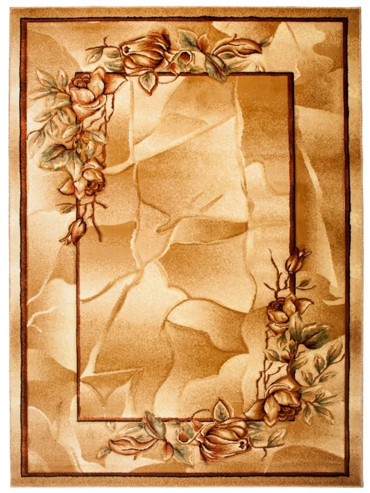 Kusový koberec Květy béžový, Velikosti 190x270cm