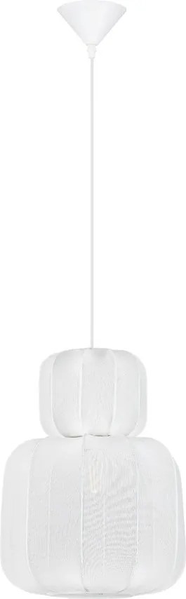 Matně bílé látkové závěsné svítidlo ø 28 cm Delina – Nova Luce