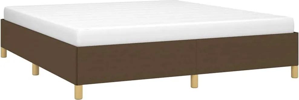 Rám postele s boxspringem tmavě hnědý 160 x 200 cm textil 3120972