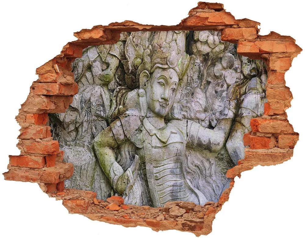 Wallmuralia Fototapeta díra na zeď 3D Kamenná socha 90x70 cm