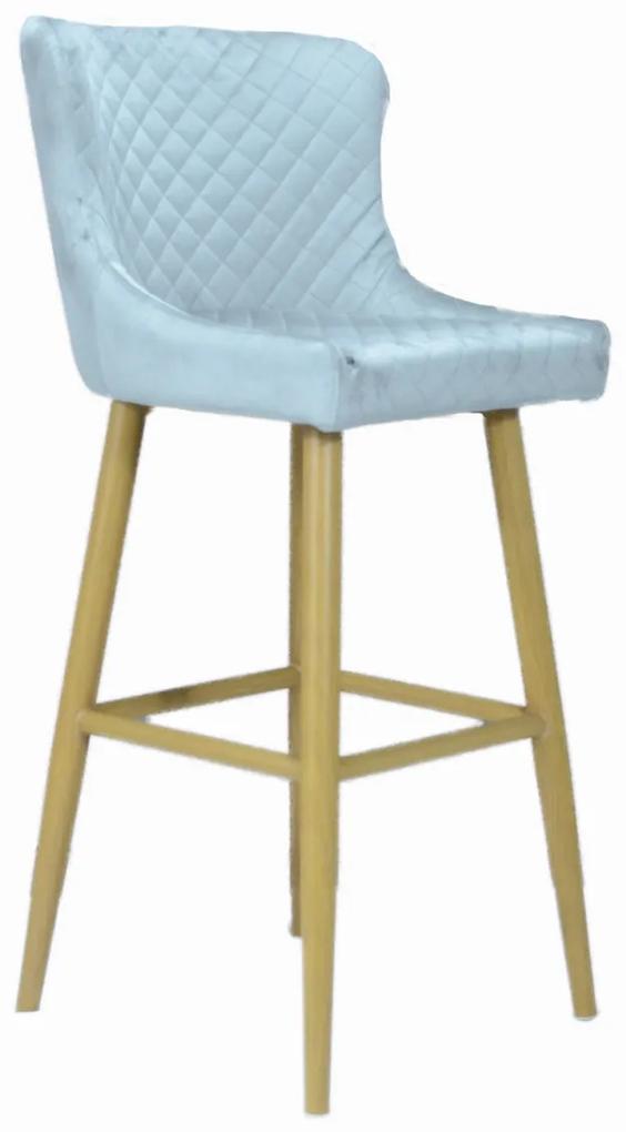 Prošívaná designová barová židle CRYSTAL, šedá