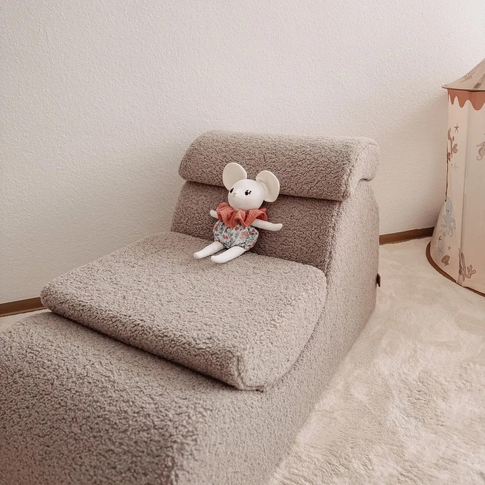 Béžové manšestrové dětské křesílko Wave – Meowbaby