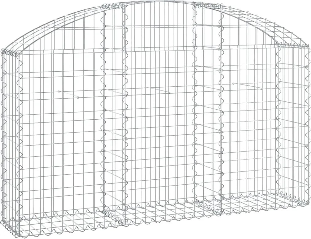 Klenutý gabionový koš 150 x 30 x 80/100 cm pozinkované železo 153444