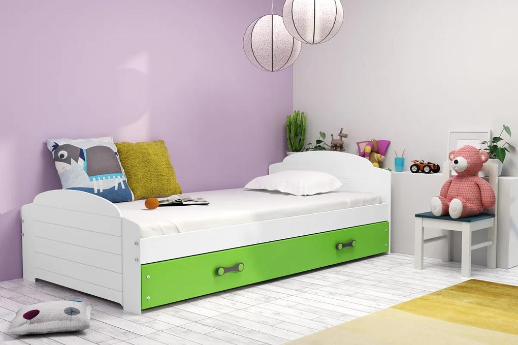 BMS Group Dětská postel s úložným prostorem LILI 200x90 bílá Barva šuplíku: Bílá