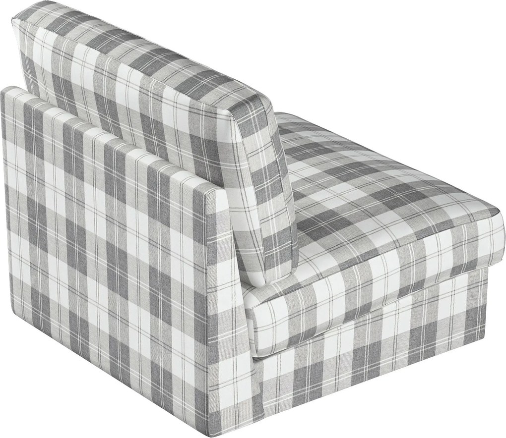 Potah na neskládací křeslo IKEA Kivik barva šedá látka pletený vzor, vzorované