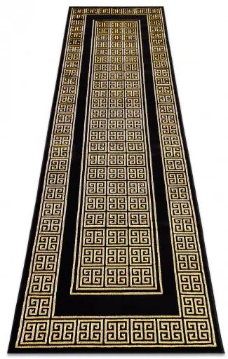 Dywany Łuszczów Běhoun Gloss 6776 86 greek black/gold Rozměry koberců: 80x200