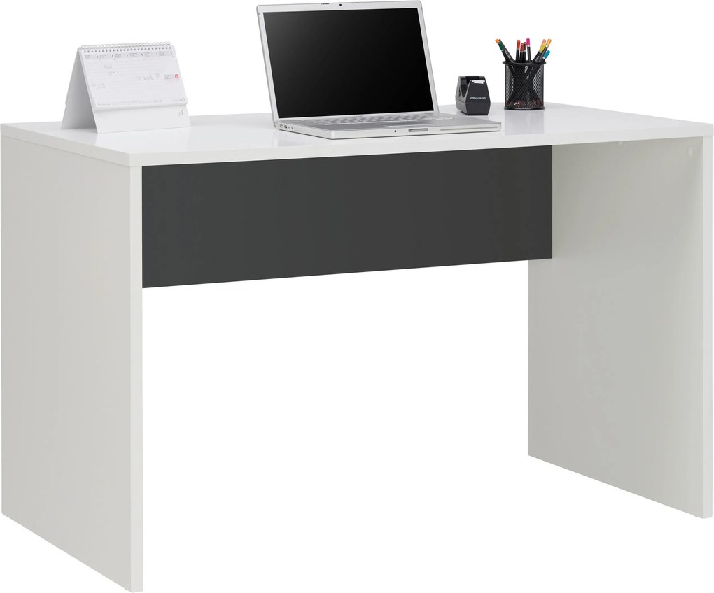 XXXLutz PSACÍ STŮL, antracitová, bílá, 120/67/76 cm Hom`in - Kancelářské stoly - 001803069050