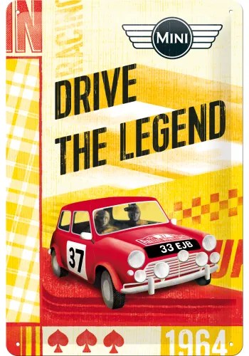 Postershop Plechová cedule - Mini Cooper (Drive the Legend) 30x20 cm