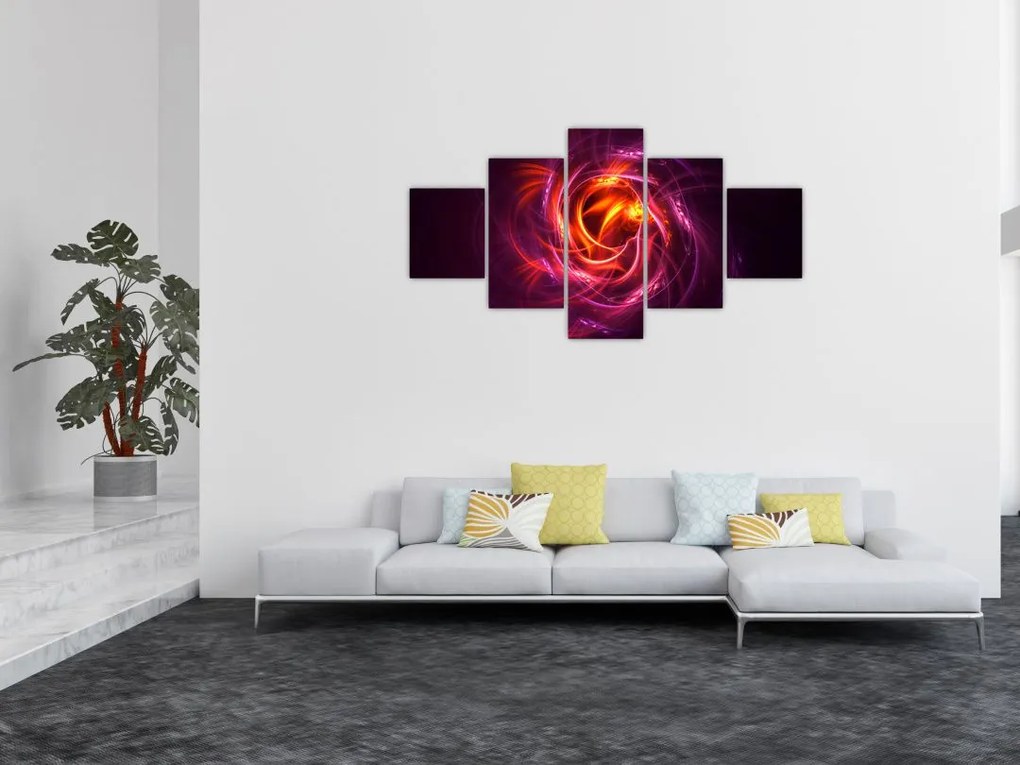 Obraz svítící moderní abstrakce (125x70 cm)