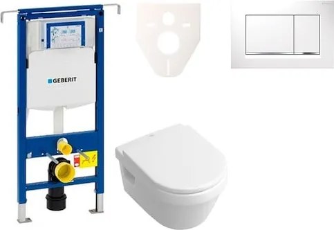 Cenově zvýhodněný závěsný WC set Geberit do lehkých stěn / předstěnová montáž + WC Villeroy &amp; Boch Omnia Architectura 111.355.00.5NB5
