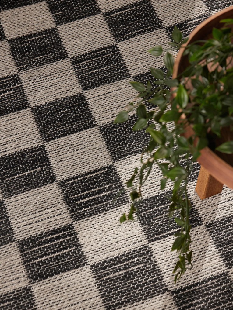 Hanse Home, Kusový koberec Handloom 106333 Rex White Black, 120x170, černobílá, chodba / předsíň