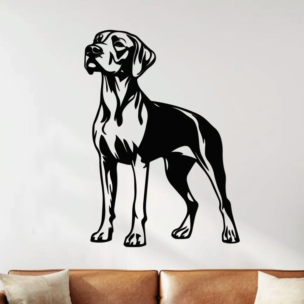 dřevo života Dřevěný obraz Anglický Pointer Zvolte rozměr (cm): 29x40, Zvolte barvu dekoru: Černá