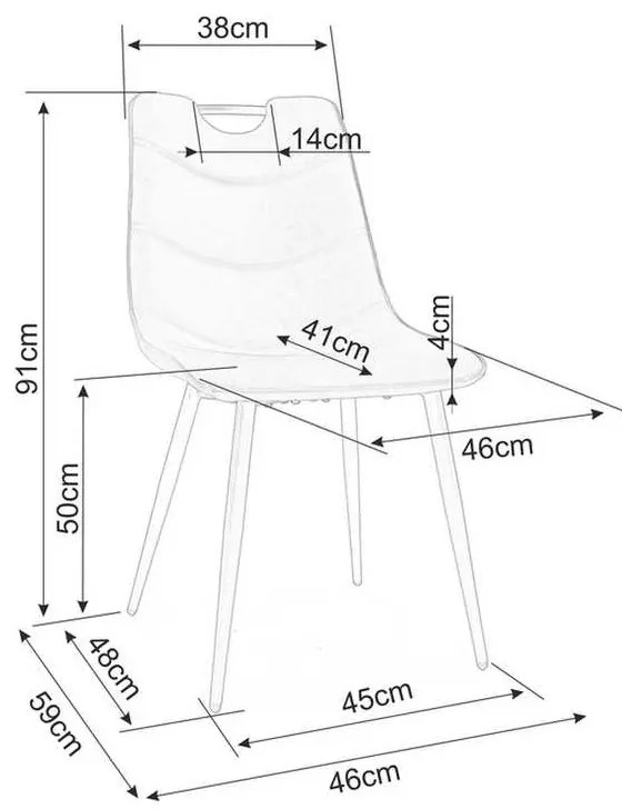 Jídelní židle Yumi, hnědá