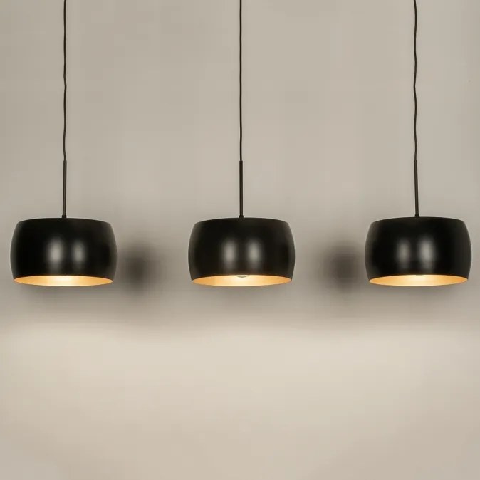 Závěsné designové svítidlo nad stůl Kitee III Black and Gold